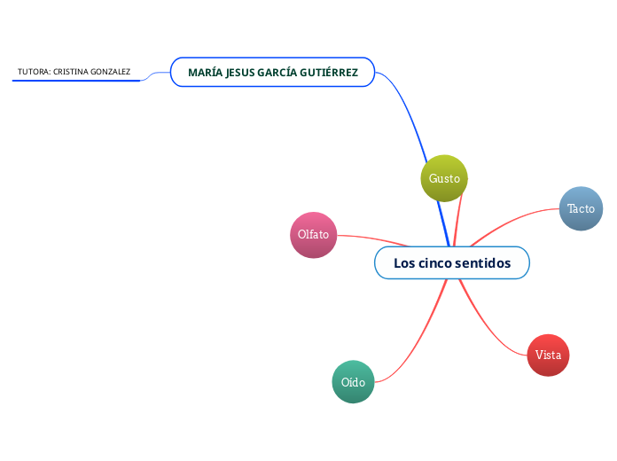 Los cinco sentidos - Mind Map